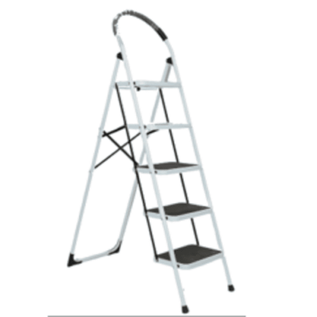 Buy 5 Step Metal Step Ladder | Durable, Wide Non-Slip Steps
