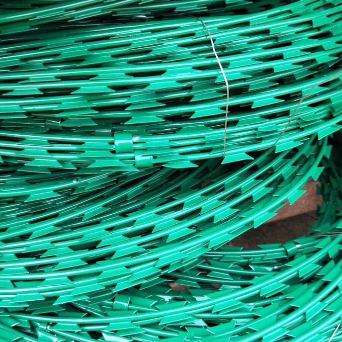 450mm green razor wire | High Security Barrier - Affrosonic Kenya