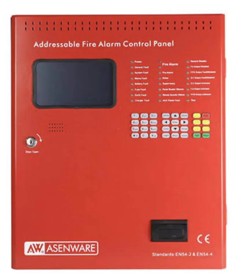 2 loop addressable fire alarm panel Asenware AW-FP201 - Affrosonic Systems